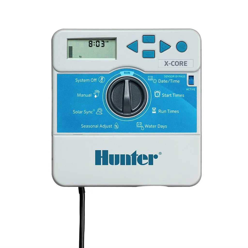 Hunter X-Core Indoor 4 Stn, 3 Pgm, 4 Start Times, Plug Pack Transformer ...