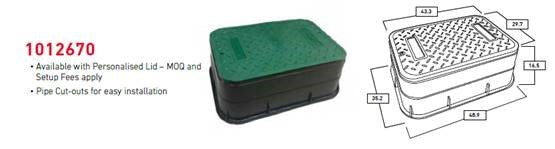 Toro Valve Box Half Height with Lid 347 x 486 x 171mm – Irrigation ...