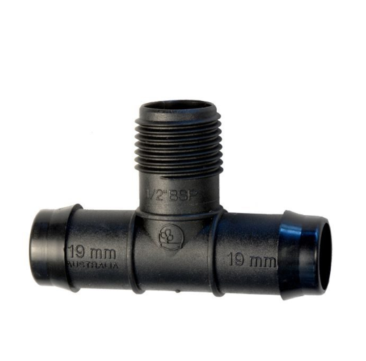 Barbed x Threaded Tee Male 13mm X 15mm BSP : Poly Fittings : Irrigation ...